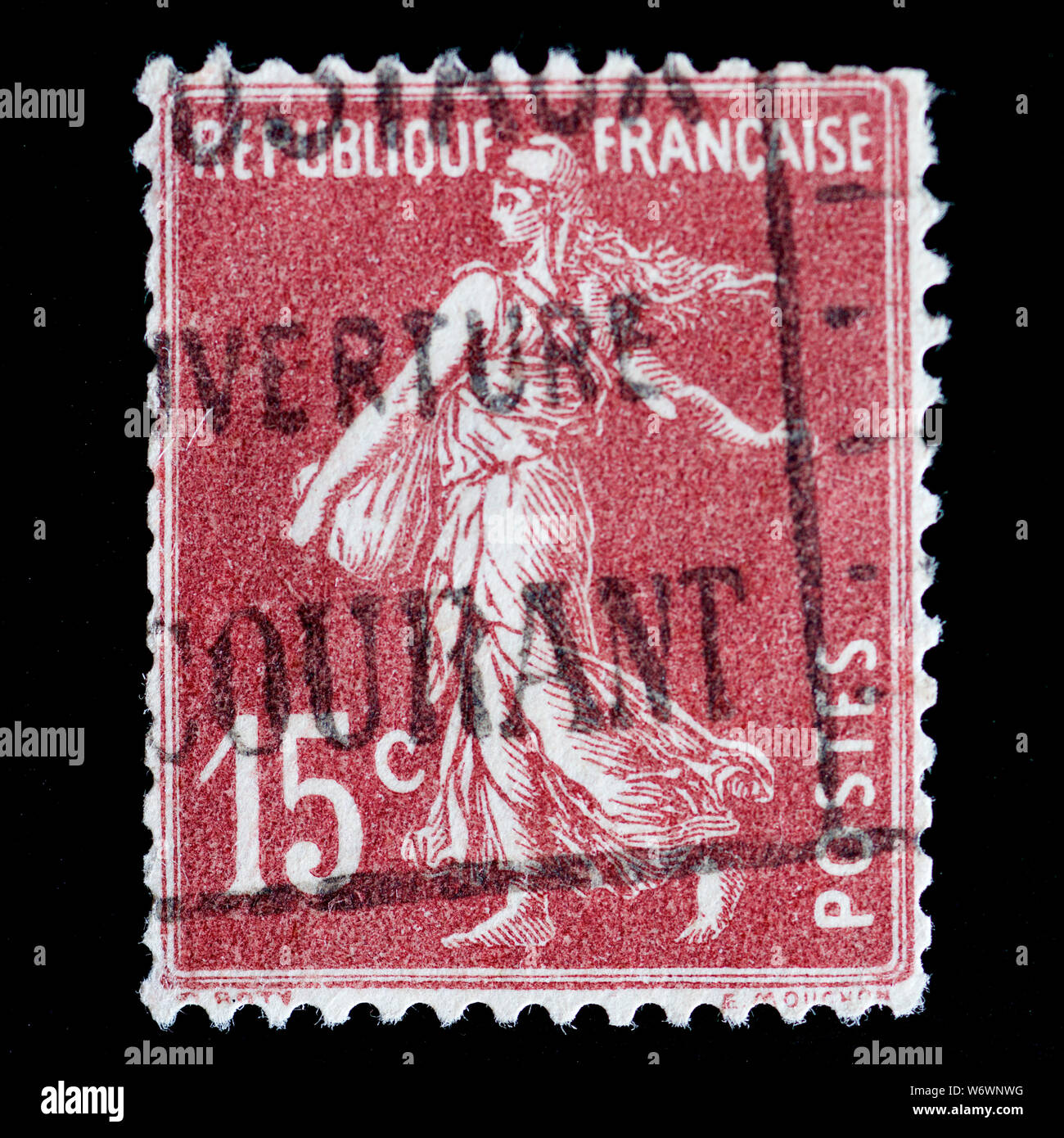 France Postage Stamp - La Semeuse [The Sower] Stock Photo - Alamy