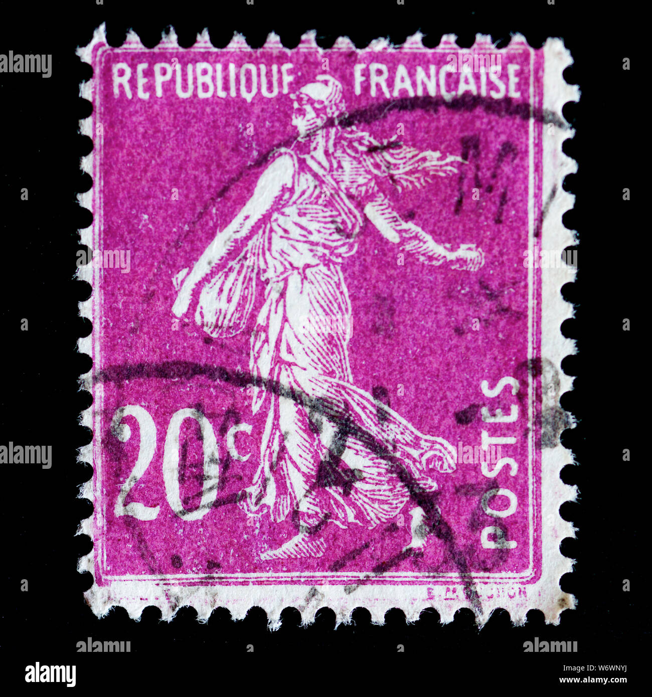France Postage Stamp - La Semeuse [The Sower] Stock Photo - Alamy