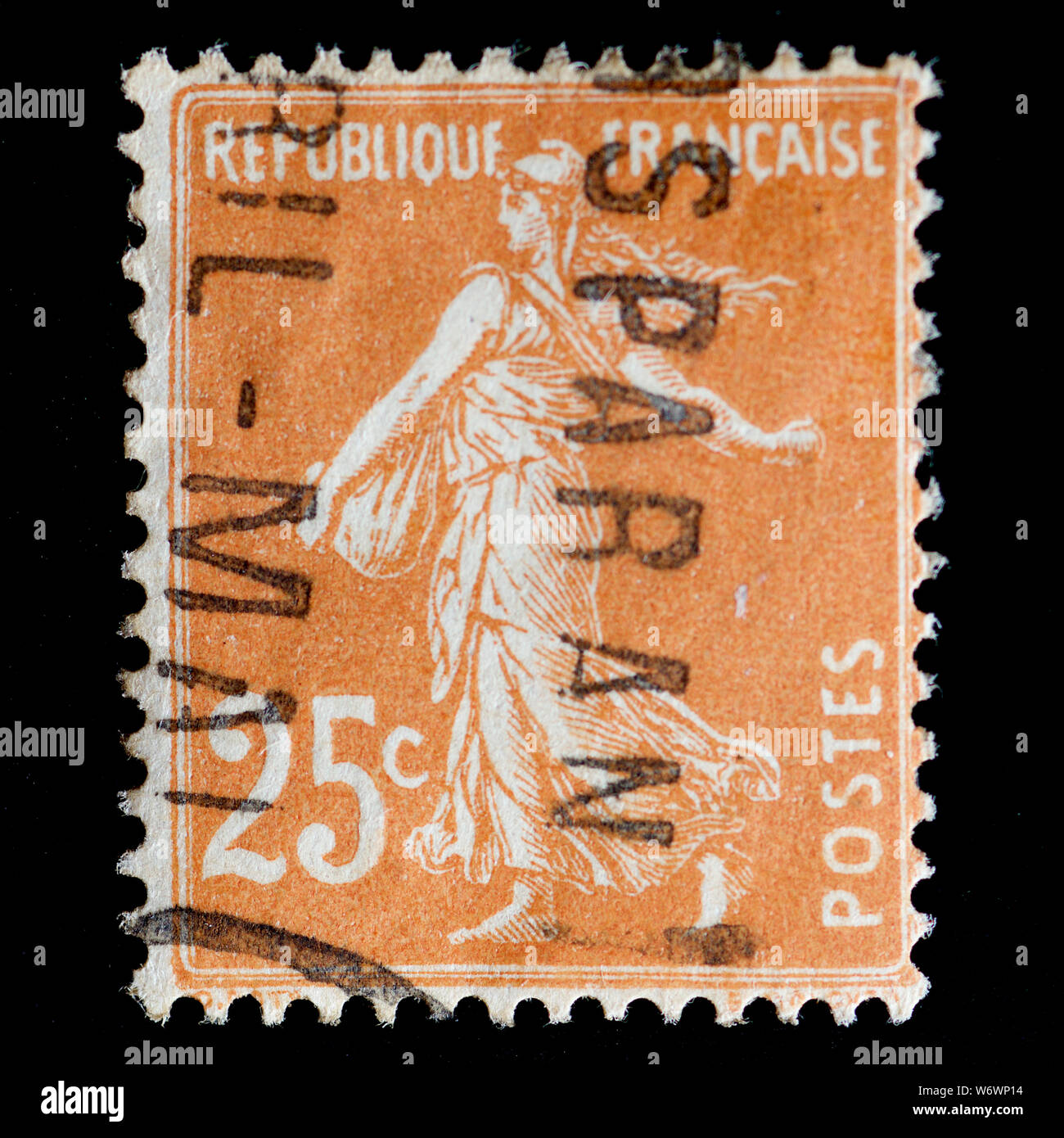 France Postage Stamp - La Semeuse [The Sower] Stock Photo - Alamy