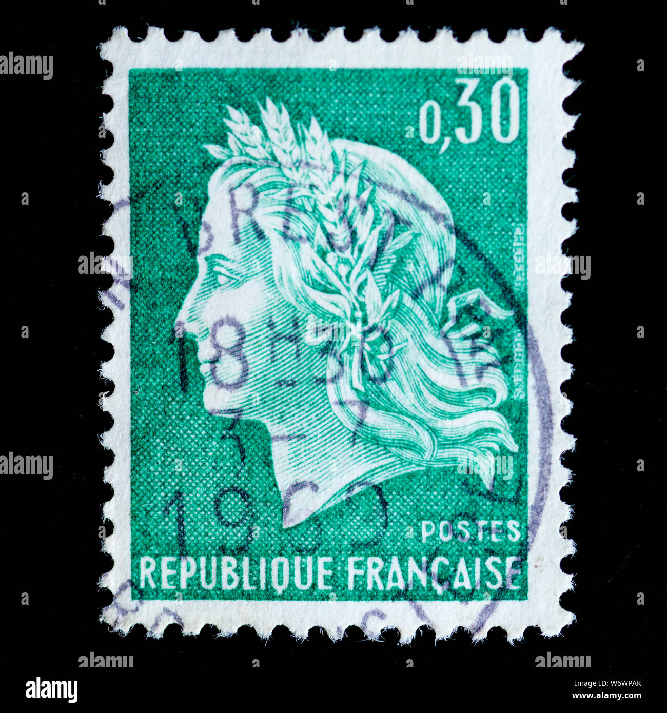 France Postage Stamp - Marianne of Cheffer Stock Photo - Alamy