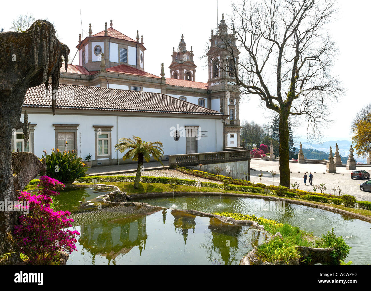 In the park of Bom Jesus do Monte cathedral. Braga, Portugal Stock ...