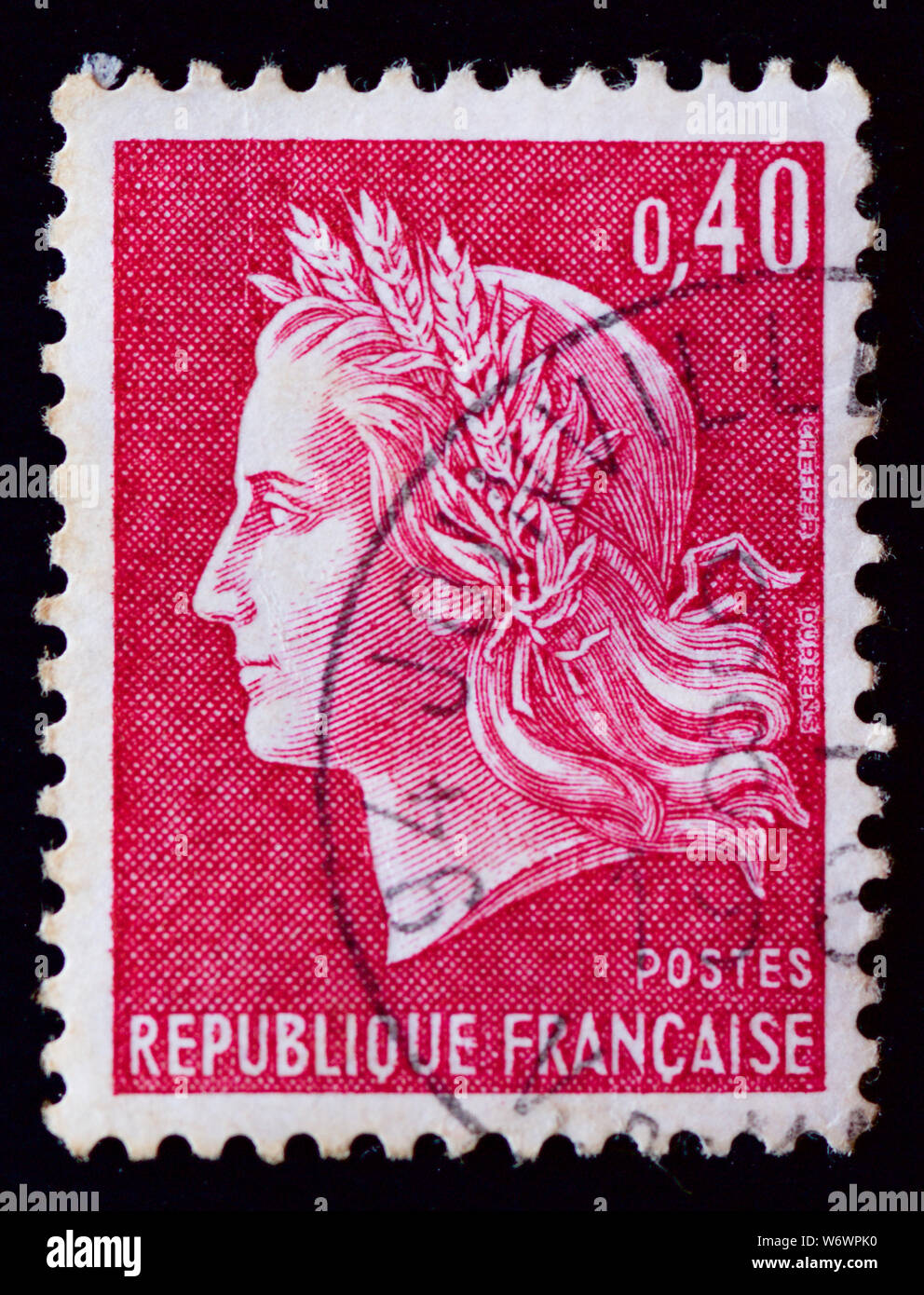 France Postage Stamp - Marianne of Cheffer Stock Photo - Alamy