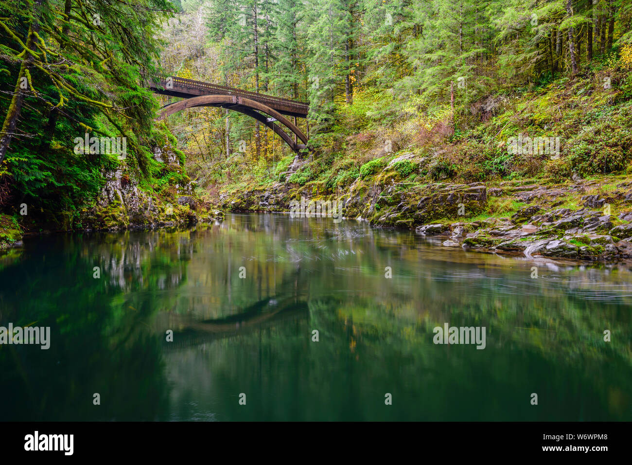 Multon Falls foot bridge Stock Photo - Alamy