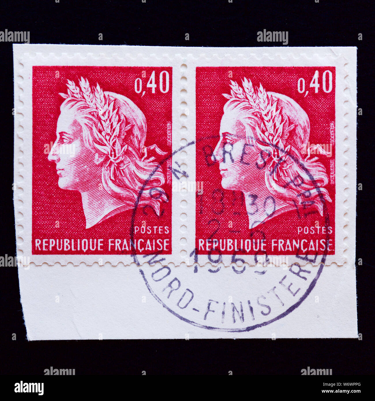 France Postage Stamp - Marianne of Cheffer Stock Photo - Alamy
