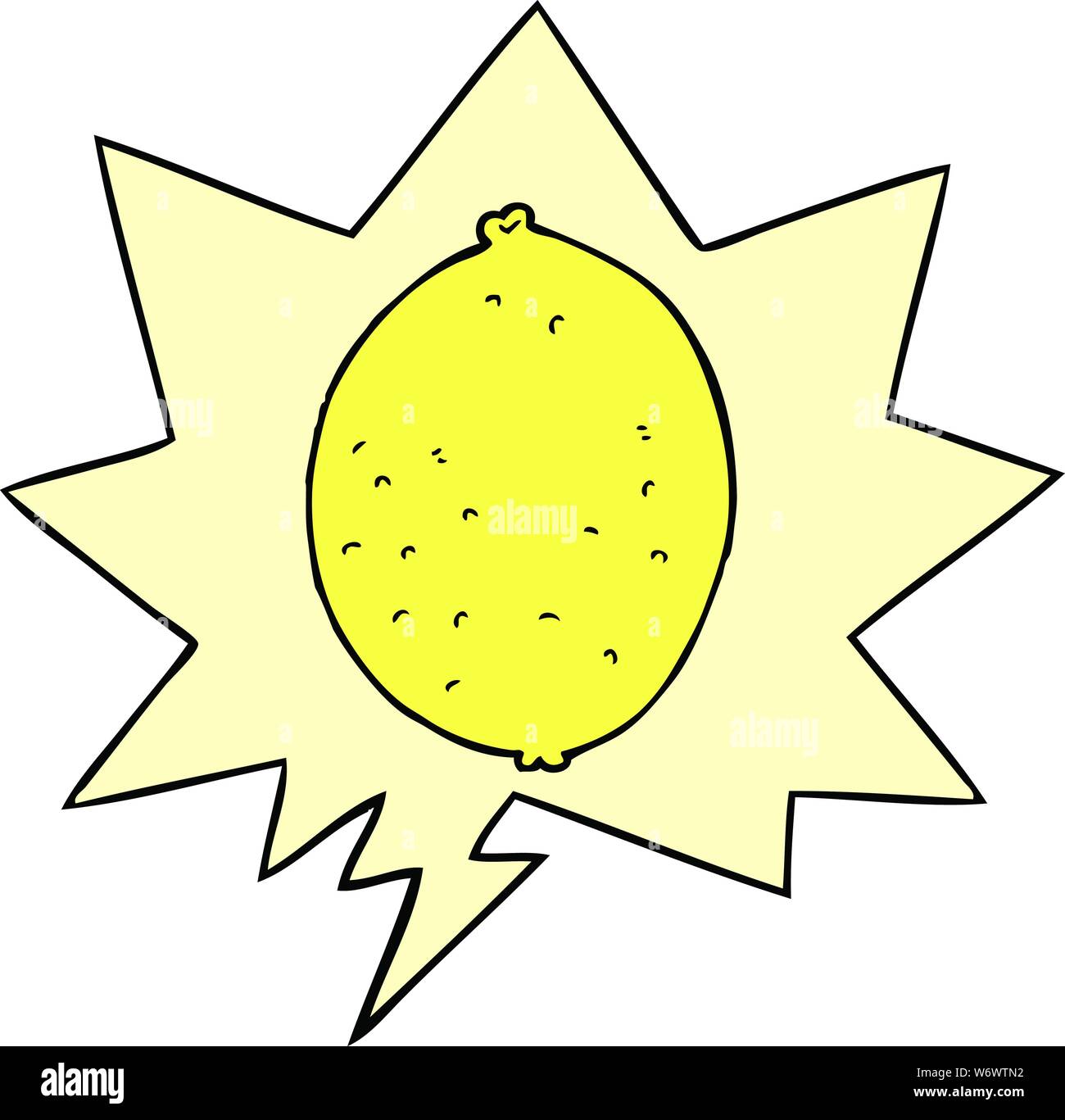 Cartoon lemon speech bubble hi-res stock photography and images - Alamy