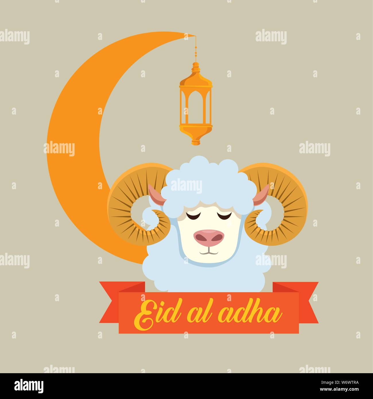 lamp haning in the moon and sheep xalda sacrifice Stock Vector Image ...