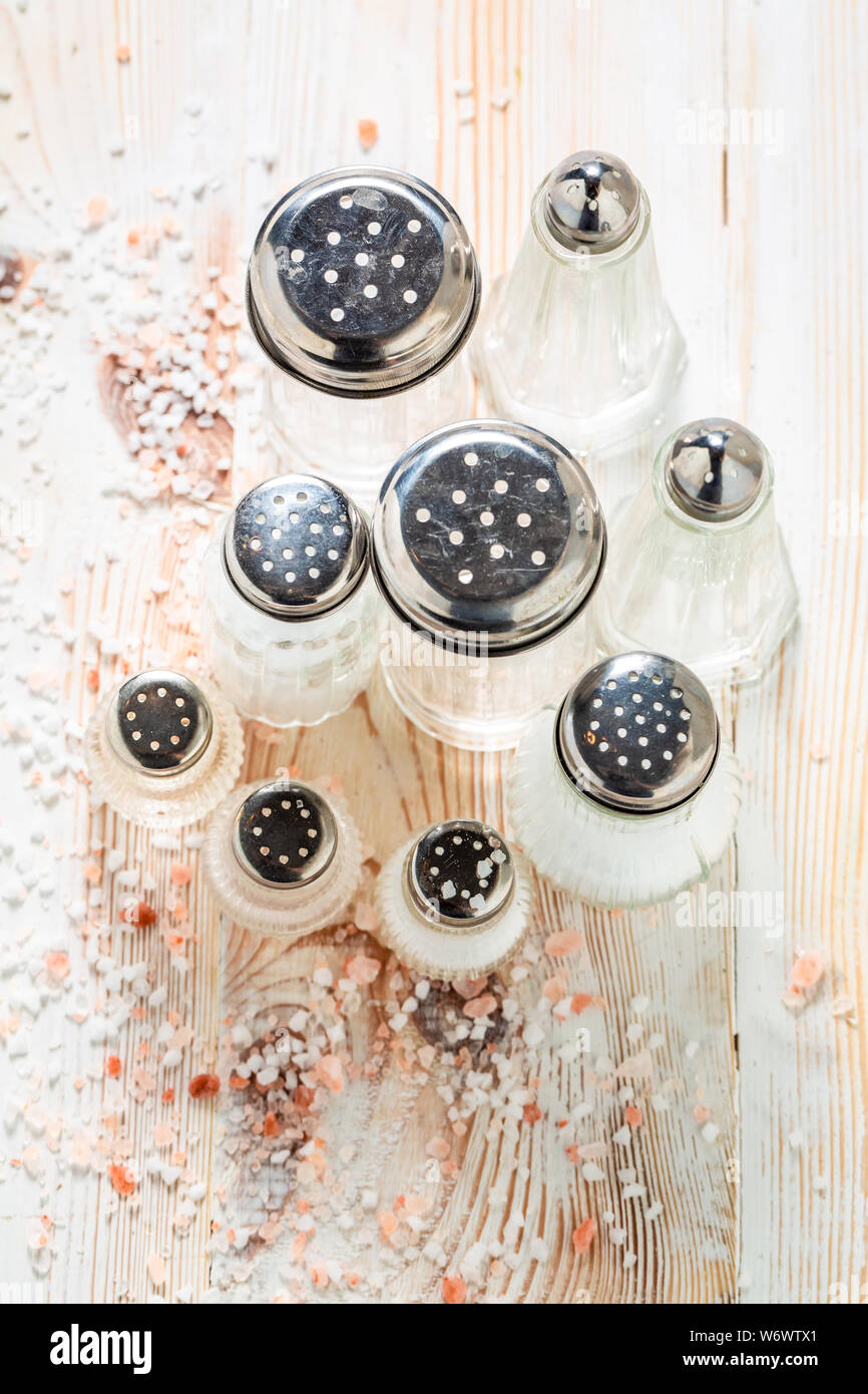 Top view salt cellar hi-res stock photography and images - Alamy