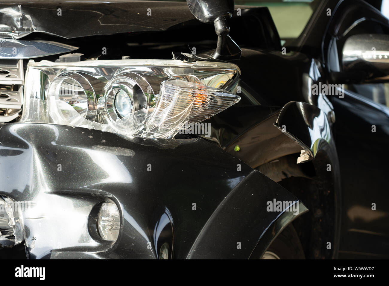 Cars break down from experiencing road accidents. Waiting for repair to ...