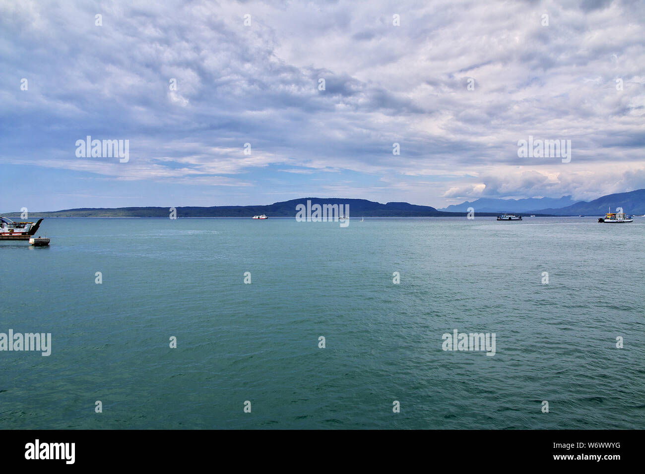 Ferry from Java to Bali island Stock Photo - Alamy