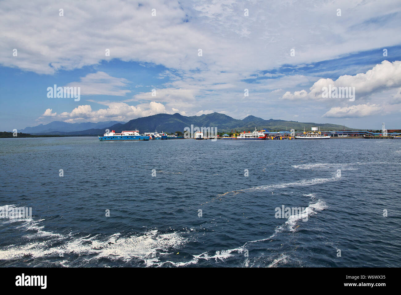 Ferry from Java to Bali island Stock Photo - Alamy