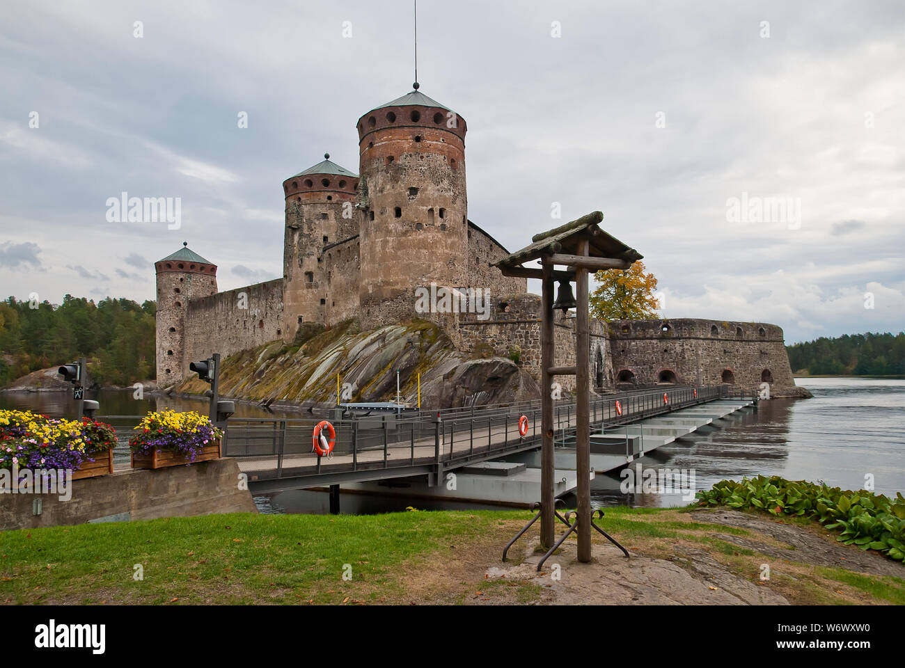 Olavinlinna medieval castle in eastern Finland in the city of ...