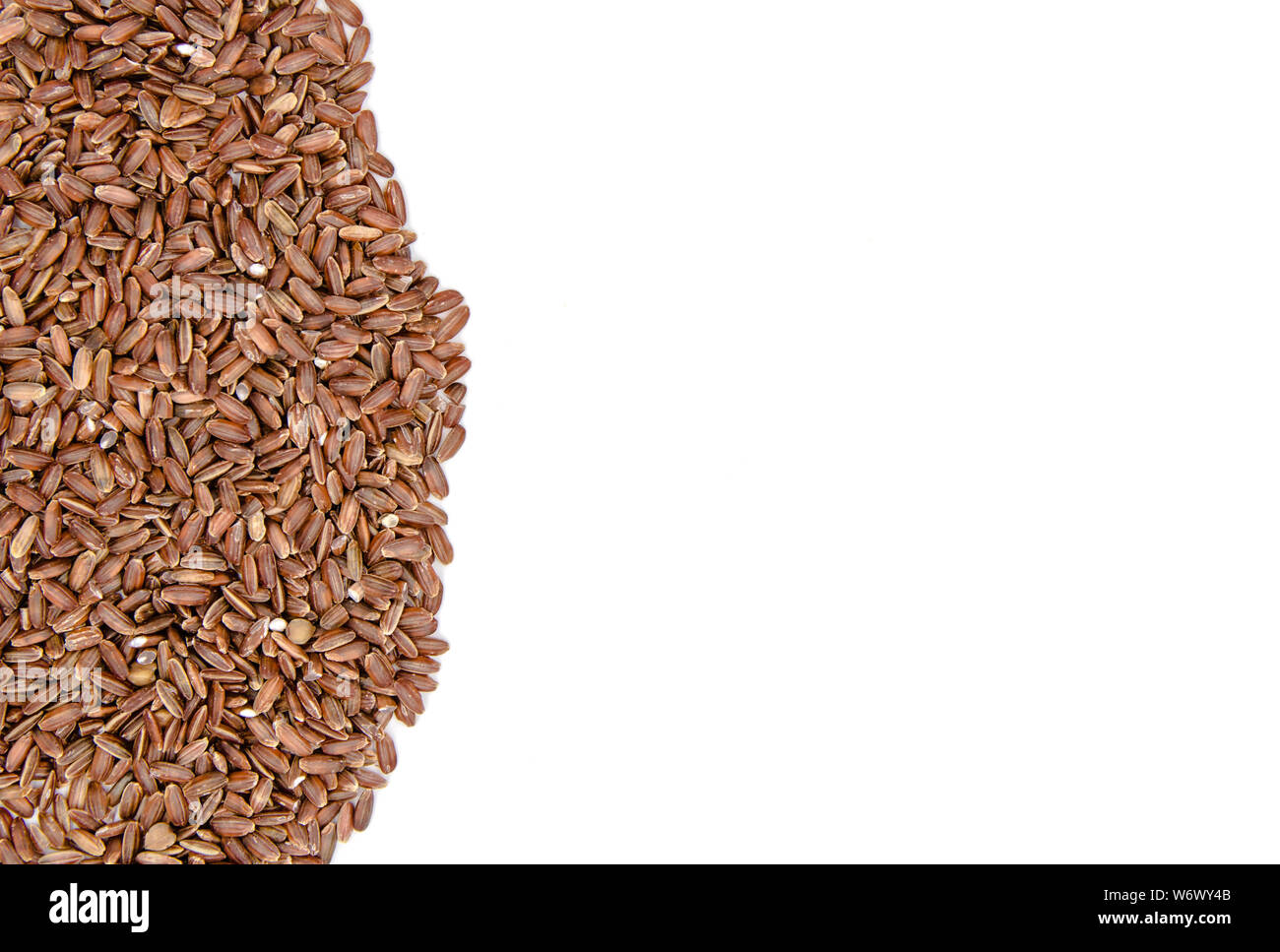 brown ruby rice on a white isolation background with copy space Stock ...