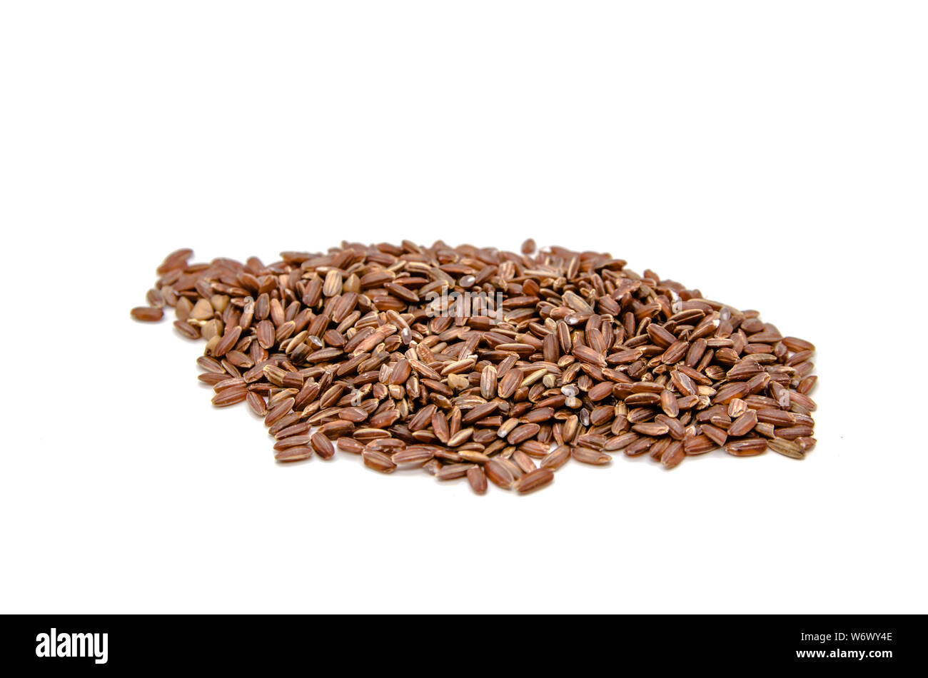 brown ruby rice on a white isolation background Stock Photo - Alamy