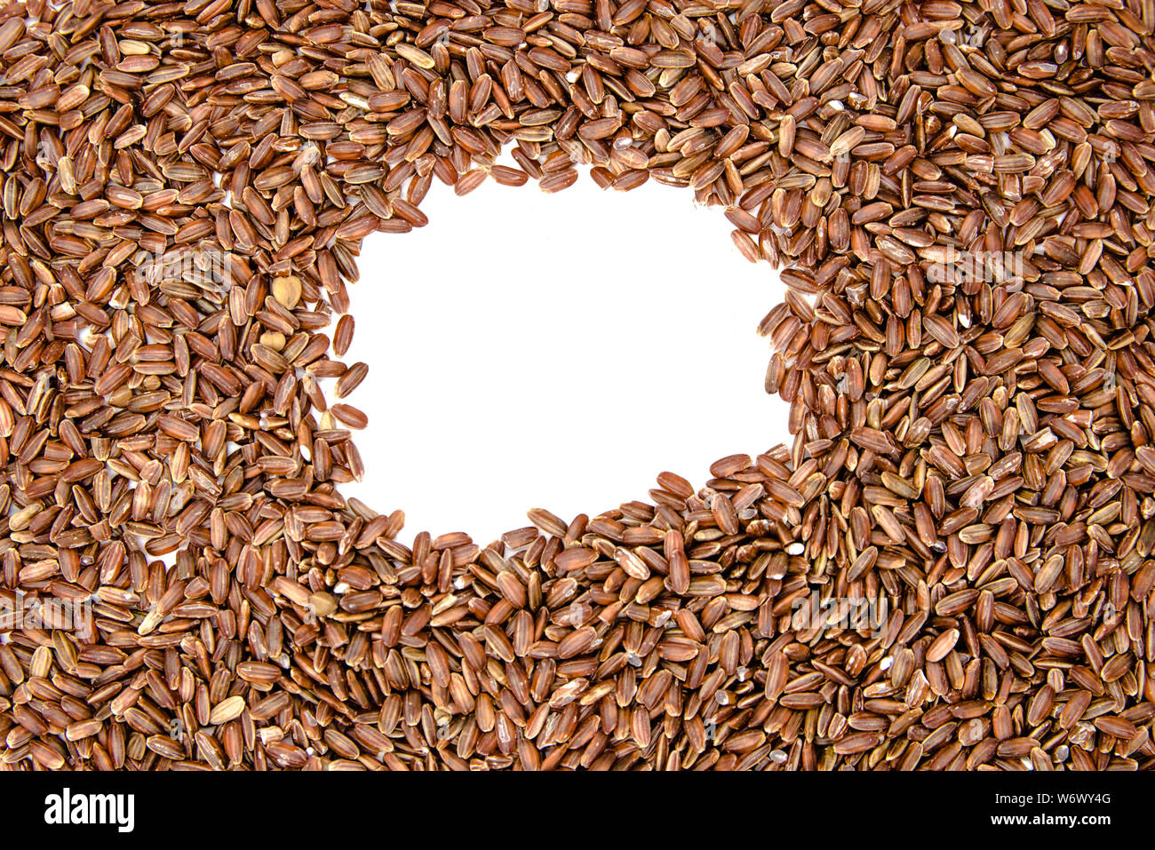 brown ruby rice on a white isolation background with copy space Stock ...