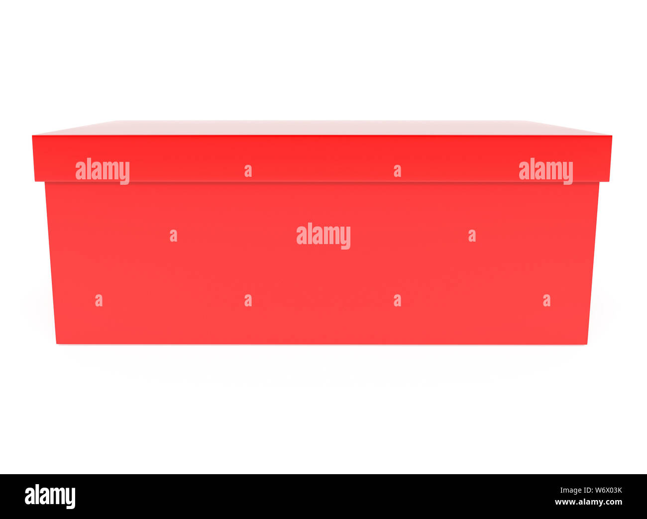 Red gift box. Side view. 3d rendering illustration isolated on white ...