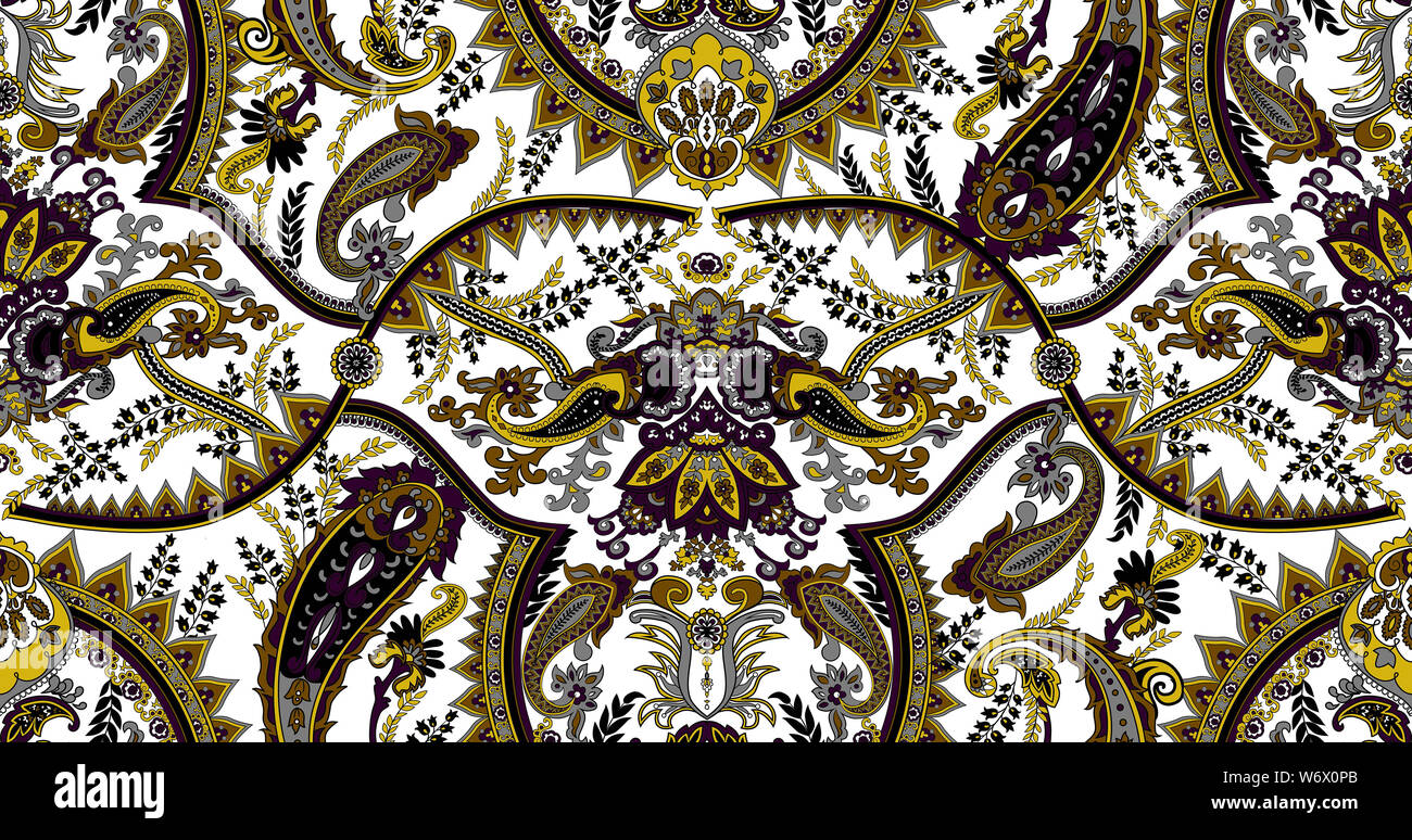 Seamless ethnic paisley pattern. Fashion print for clothes Stock Photo ...