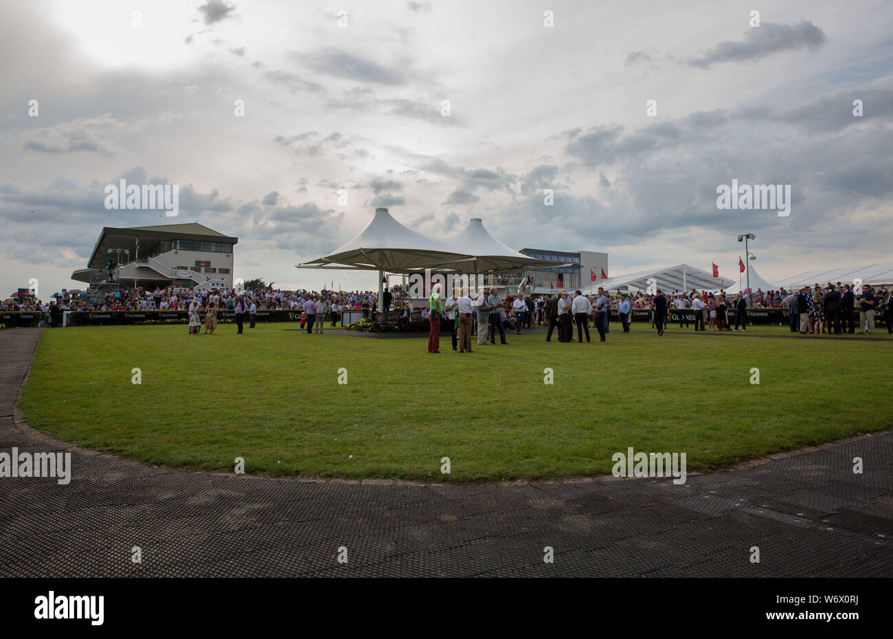 Galway, Ireland. 2nd Aug, 2019. The parade ring at the Ballybrit ...