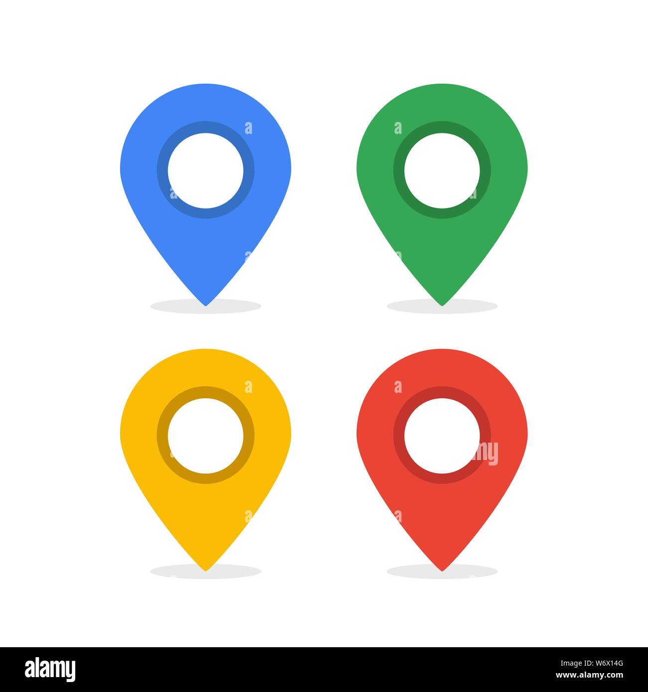 colorful of location pin icon illustration vector Stock Vector Image ...