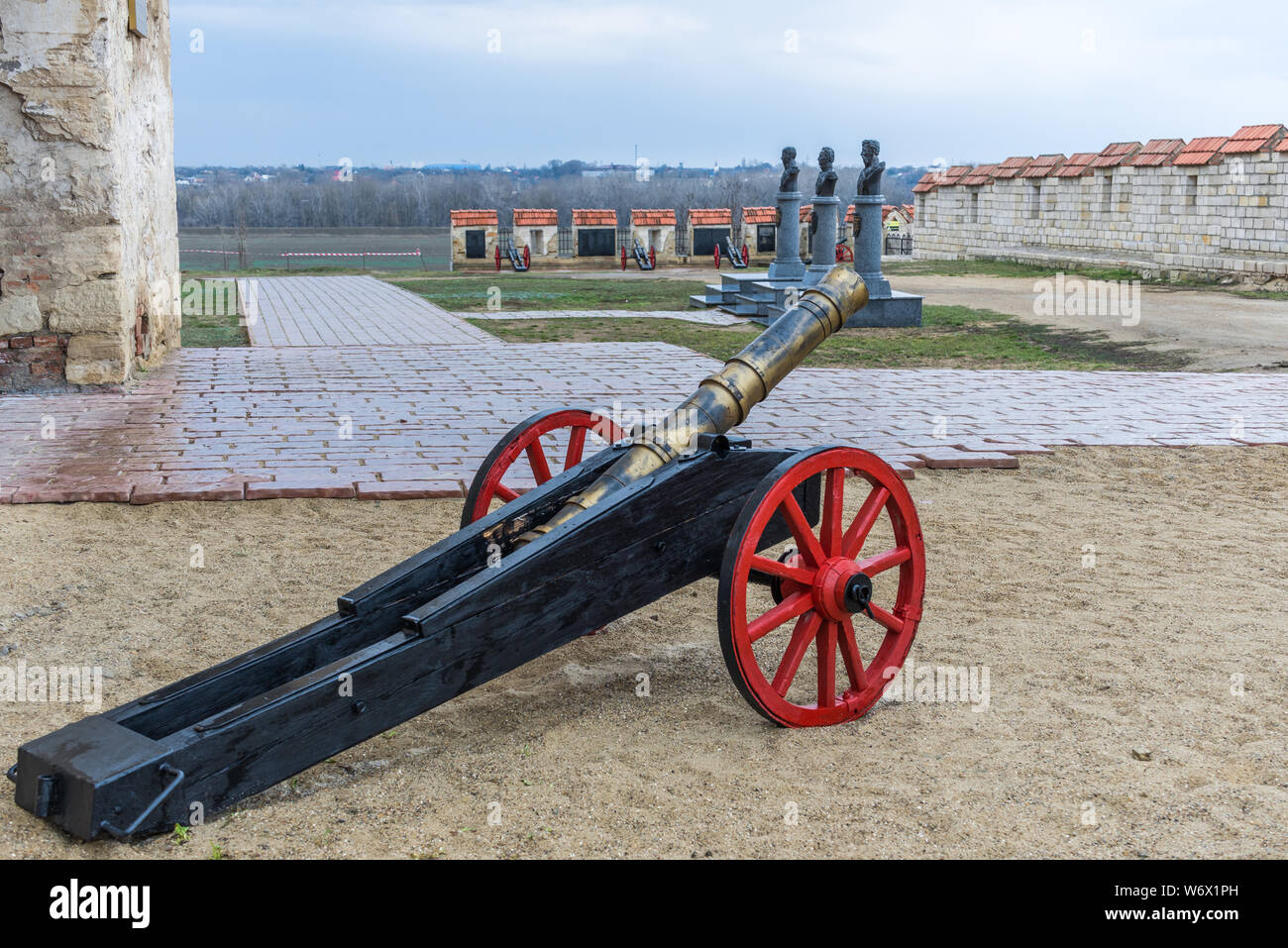 Old historic Fortress on the banks of the Dniester River, Bender city ...