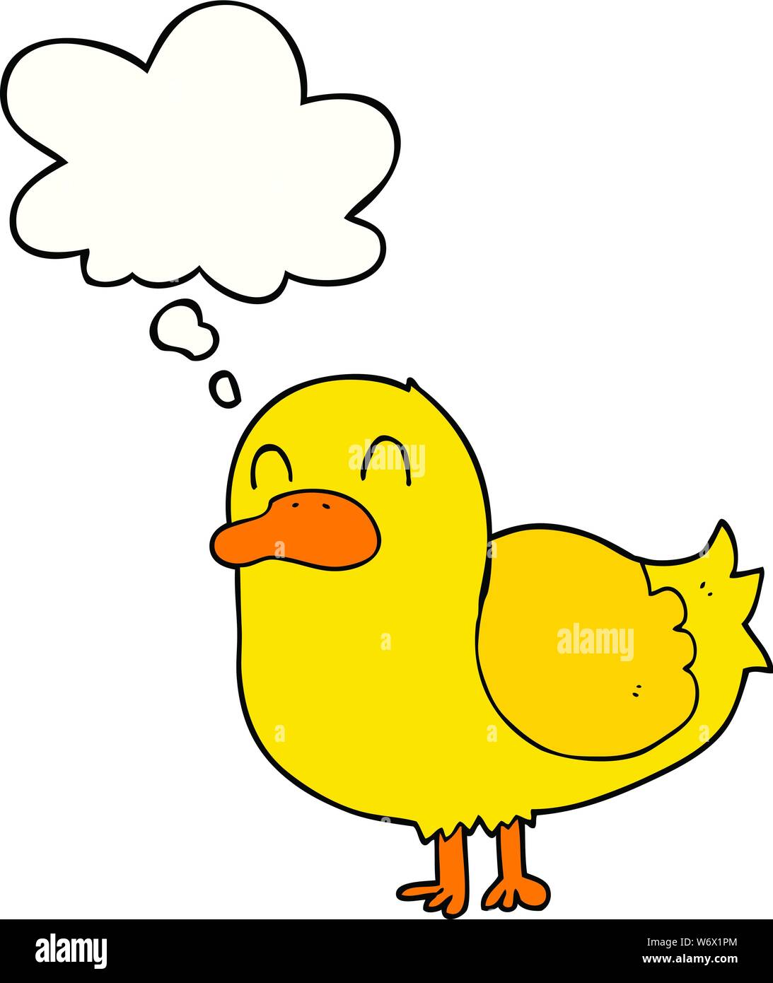 cartoon duck with thought bubble Stock Vector Image & Art - Alamy