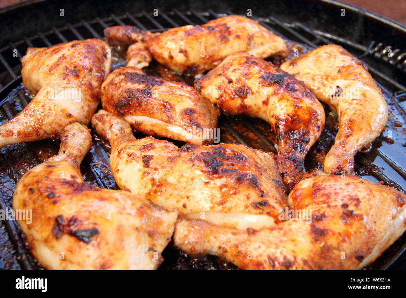 Chicken wings on the grill Stock Photo - Alamy