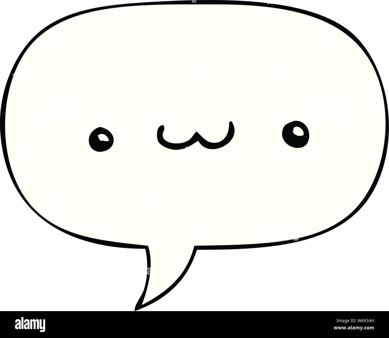 happy cartoon expression with speech bubble Stock Vector Image & Art ...
