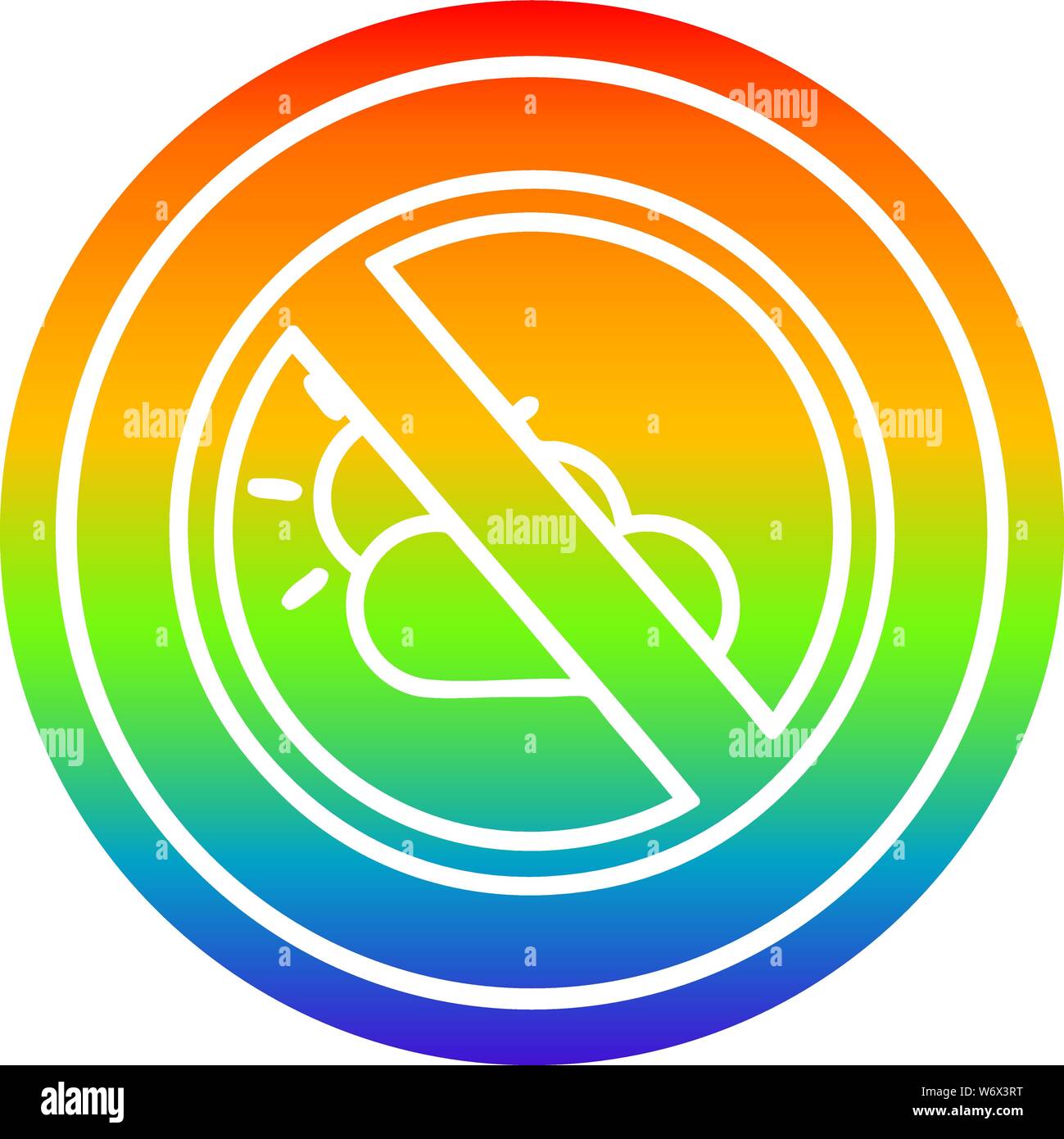 no weather circular icon with rainbow gradient finish Stock Vector ...