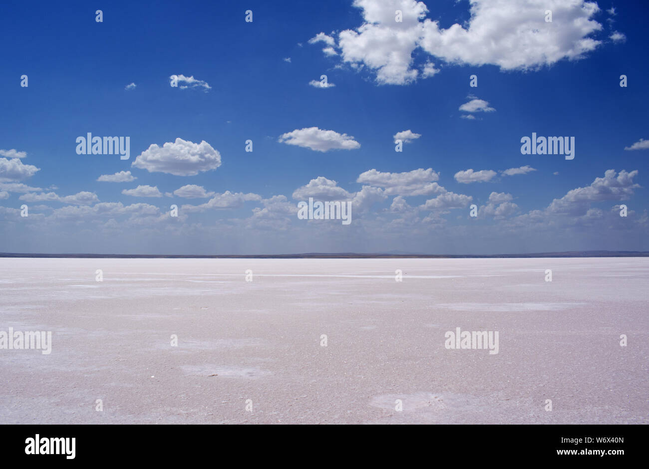 Turkey, Central Anatolia: aerial view of the salt expanse of Lake Tuz ...