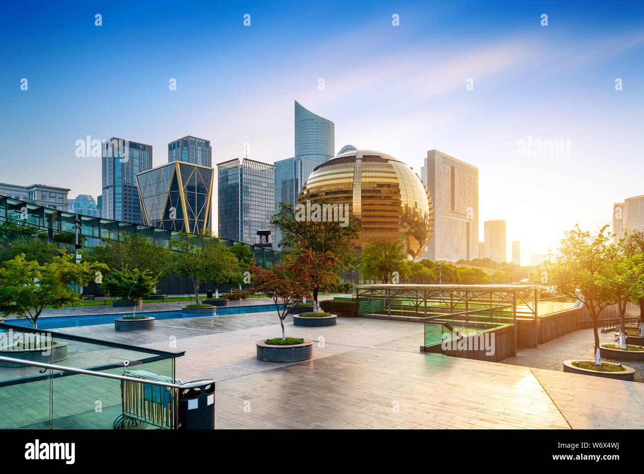 Modern buildings in Hangzhou China Stock Photo - Alamy