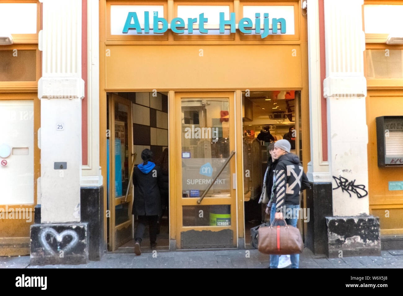 Entrance Of The AH Supermarket At Nieuwendijk Street 24 Amsterdam The ...