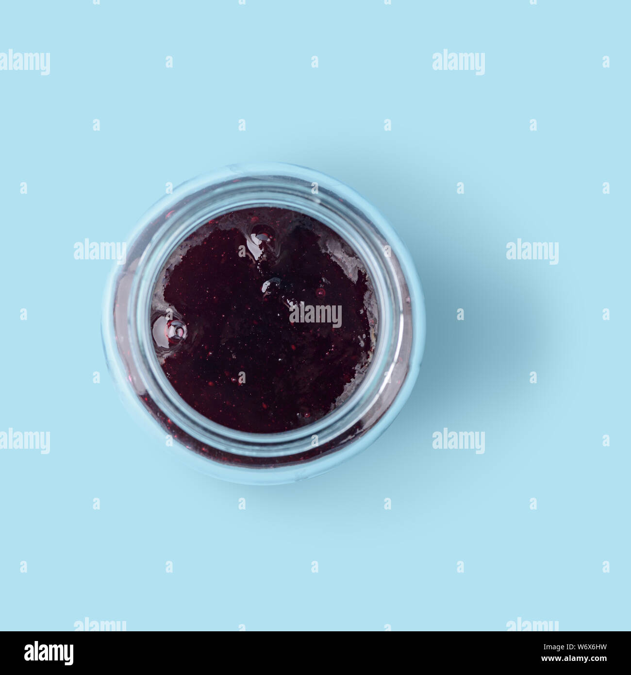 Jar of blueberry jam Stock Photo - Alamy