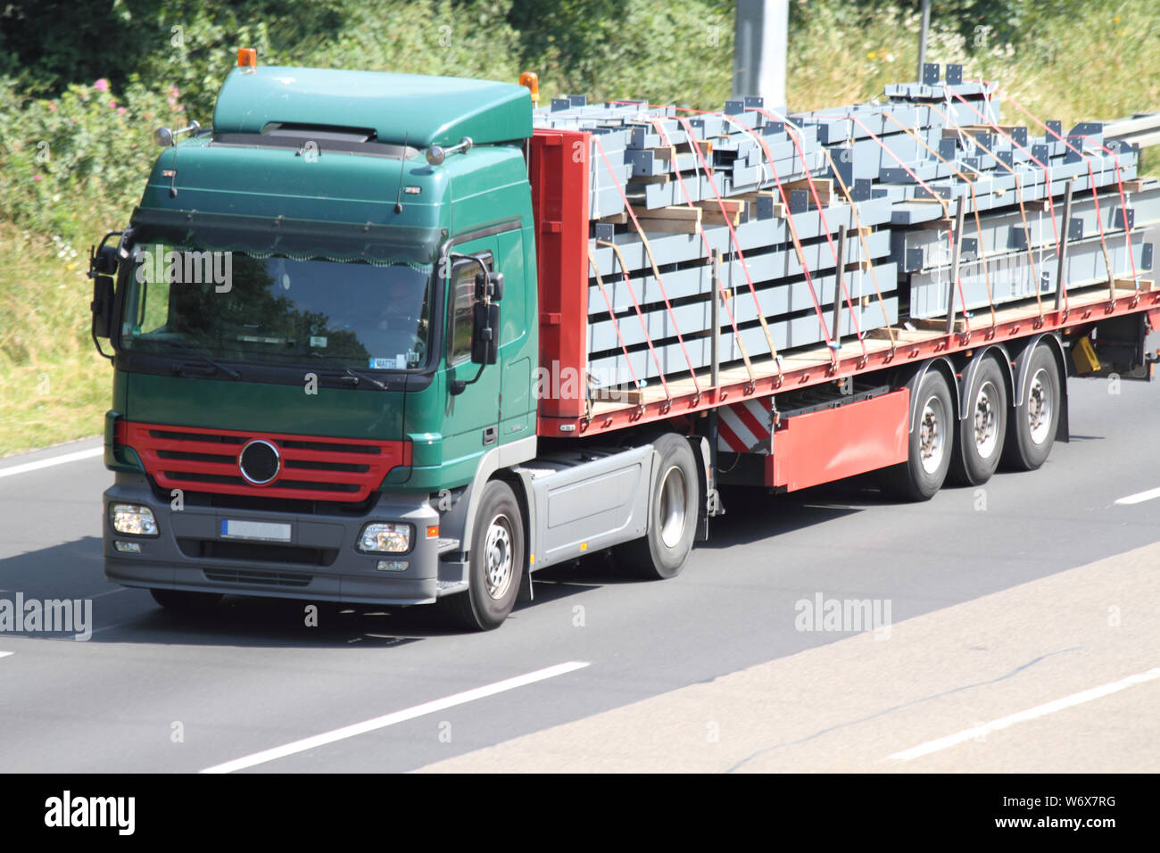 Trucks on the highway Stock Photo - Alamy
