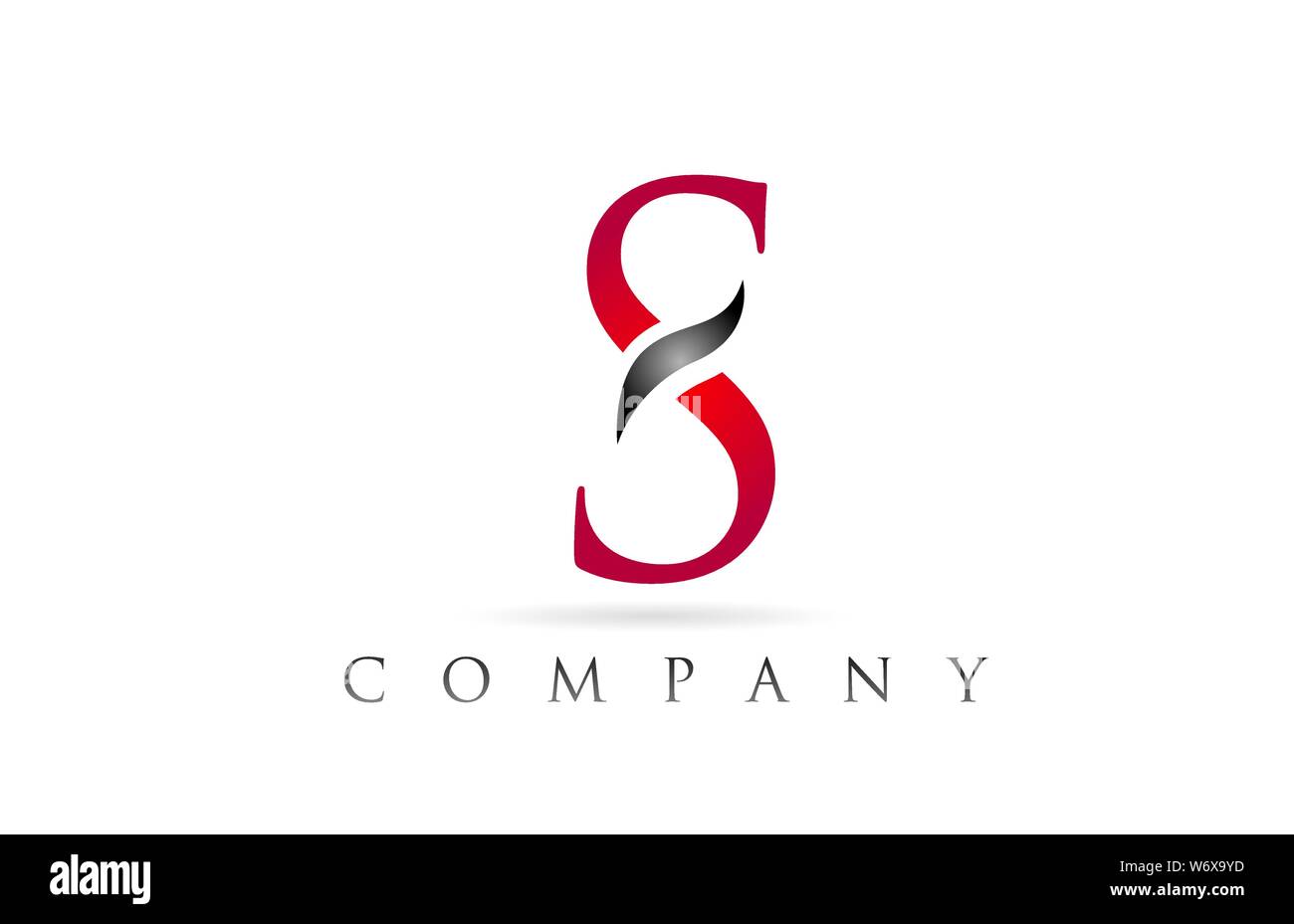 white red alphabet letter S logo design suitable for a company or ...