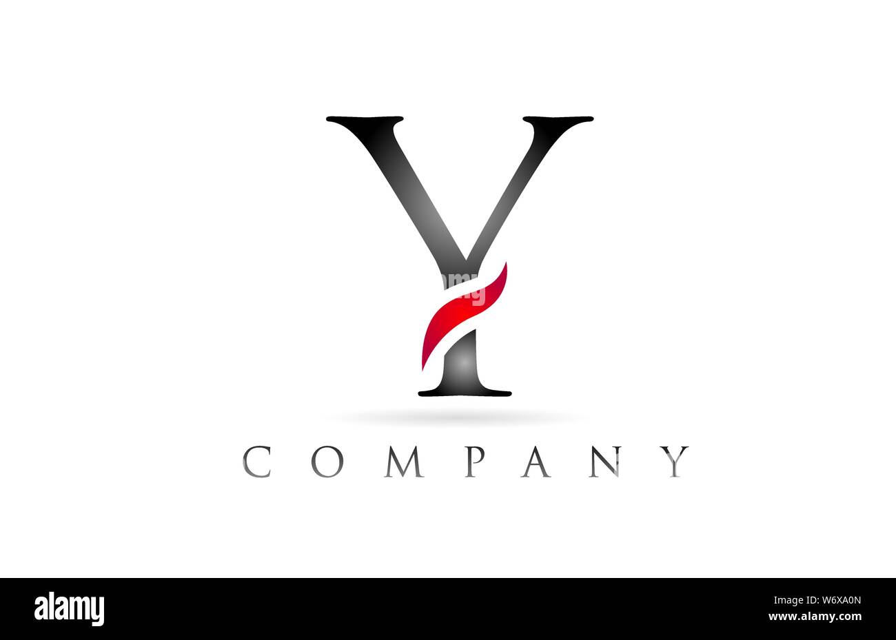 white red alphabet letter Y logo design suitable for a company or ...