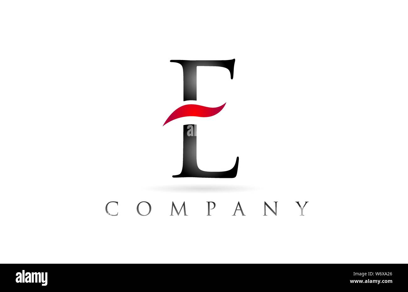 white red alphabet letter E logo design suitable for a company or ...