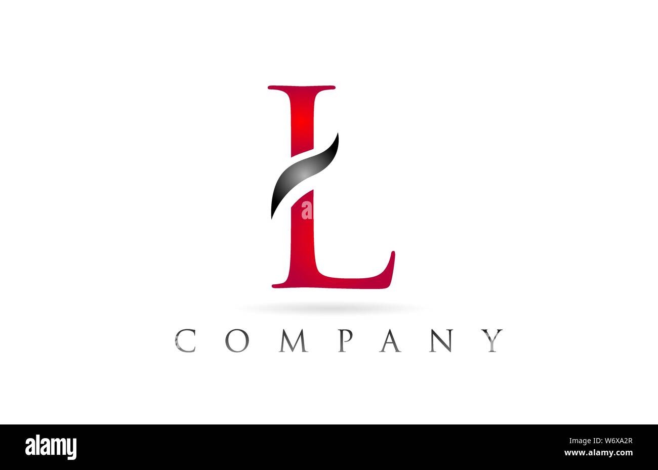 white red alphabet letter L logo design suitable for a company or ...