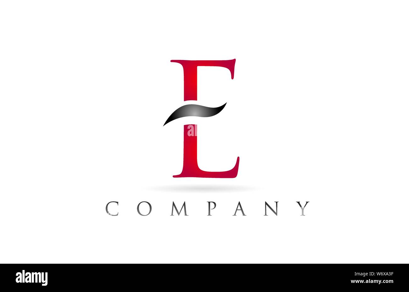 white red alphabet letter E logo design suitable for a company or ...