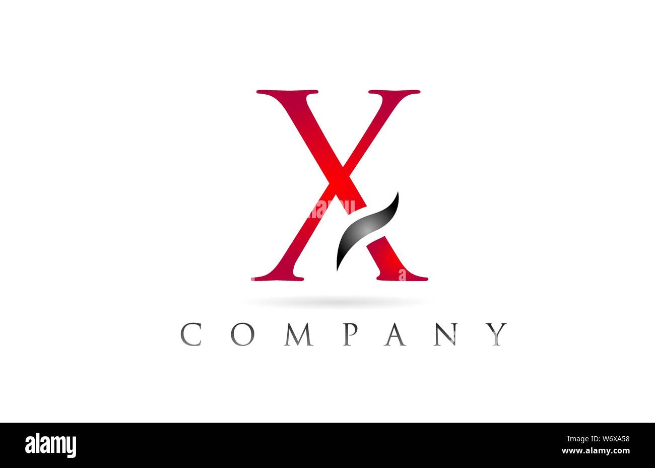 white red alphabet letter X logo design suitable for a company or ...