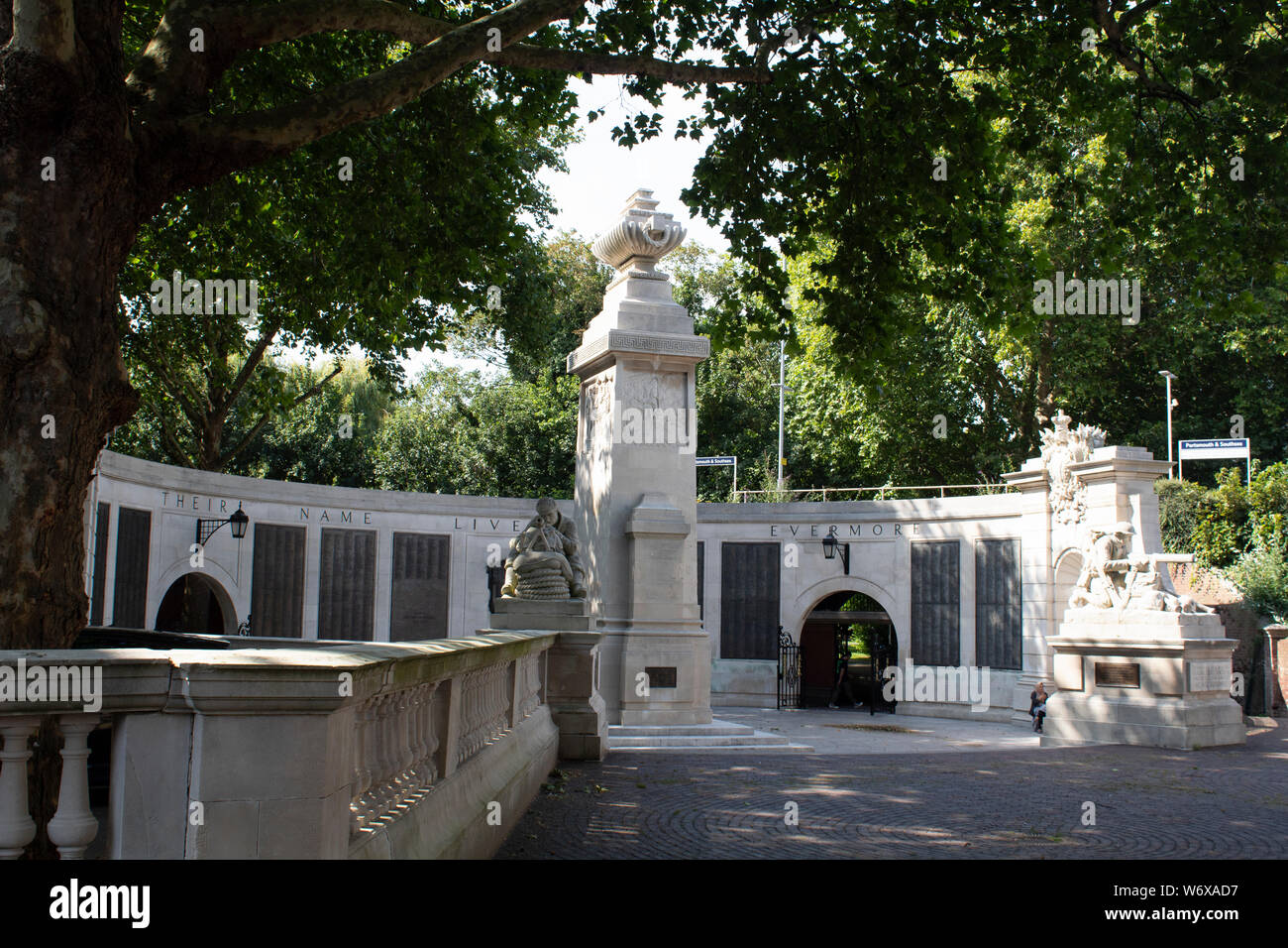The Guildhall Square Cenotaph, Portsmouth, Hampshire UK Stock Photo - Alamy