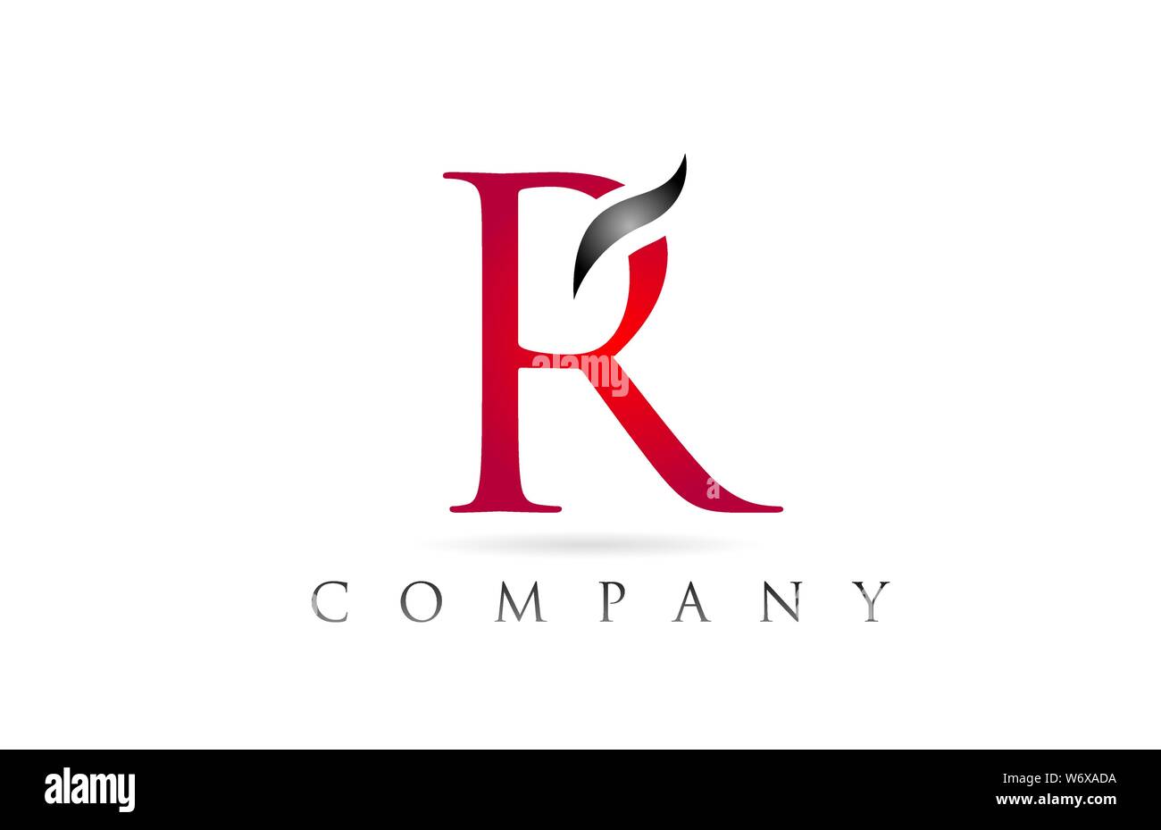 white red alphabet letter R logo design suitable for a company or ...