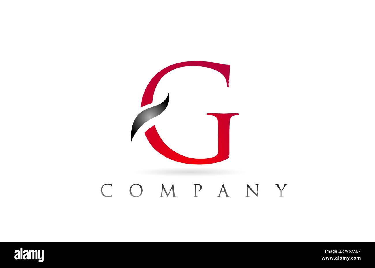 white red alphabet letter G logo design suitable for a company or ...