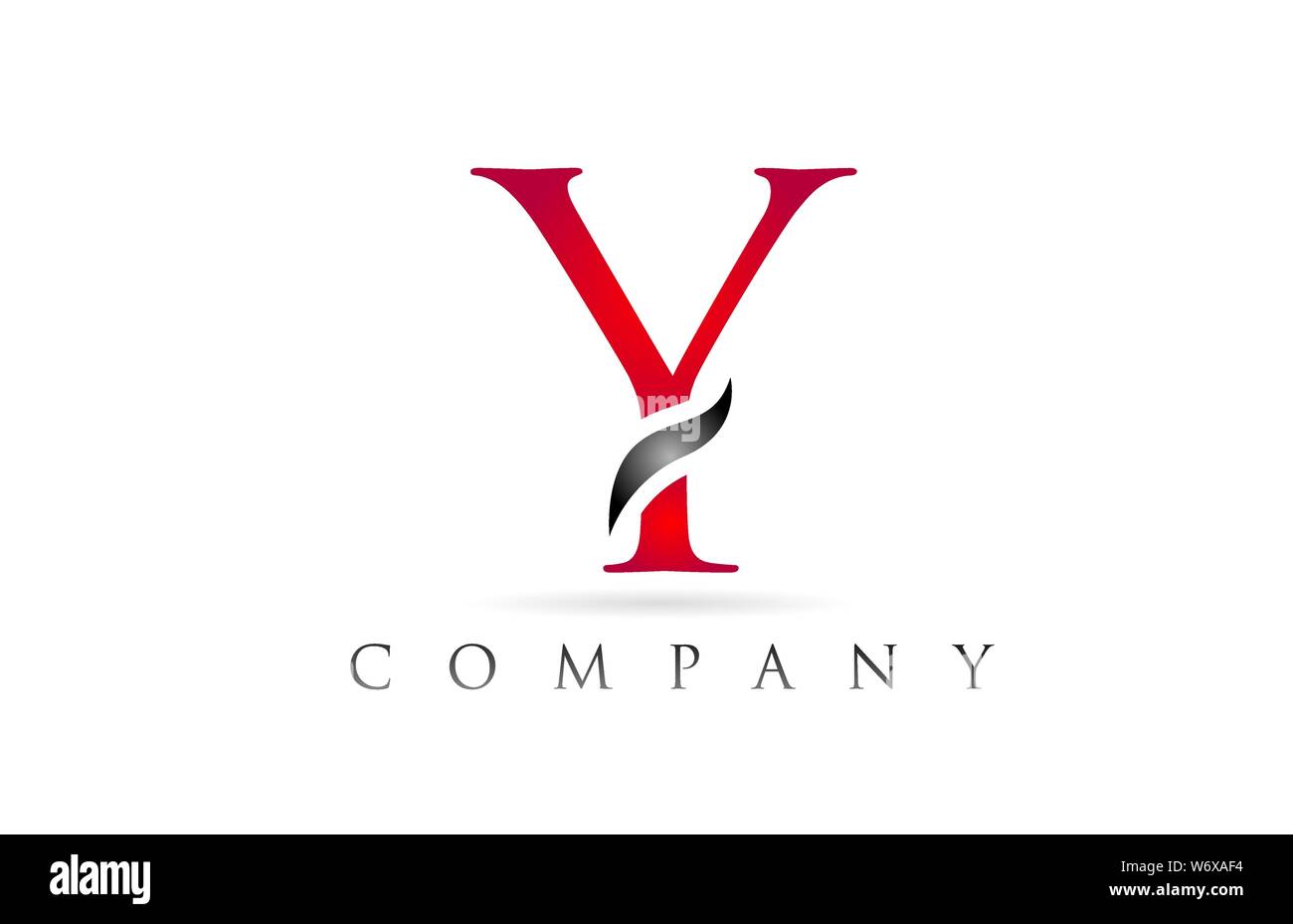 white red alphabet letter Y logo design suitable for a company or ...