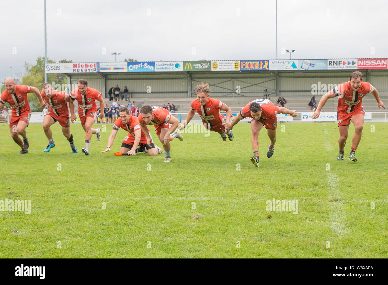 Heidelberg, Germany. 28th July, 2019. German championships in seven-man ...