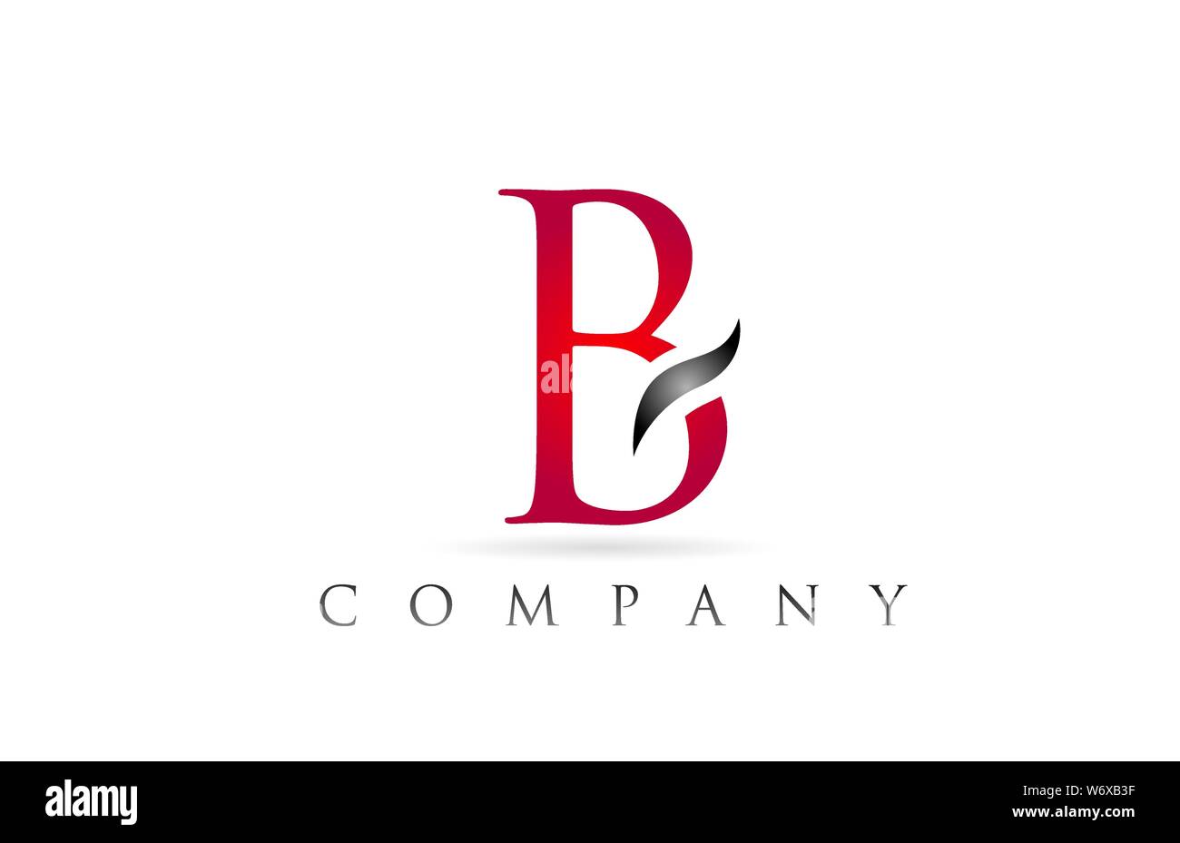 white red alphabet letter B logo design suitable for a company or ...