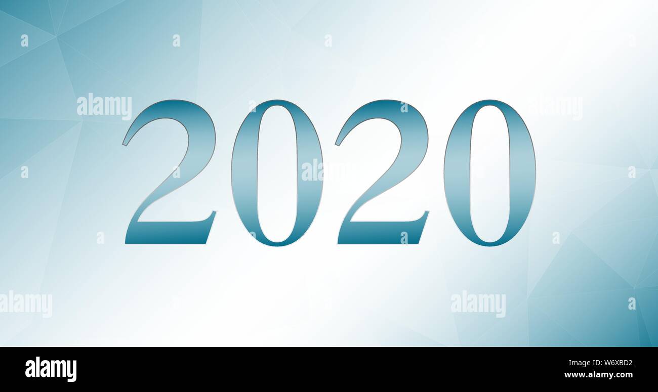 2020 calendar card background, new year vector illustration Stock ...