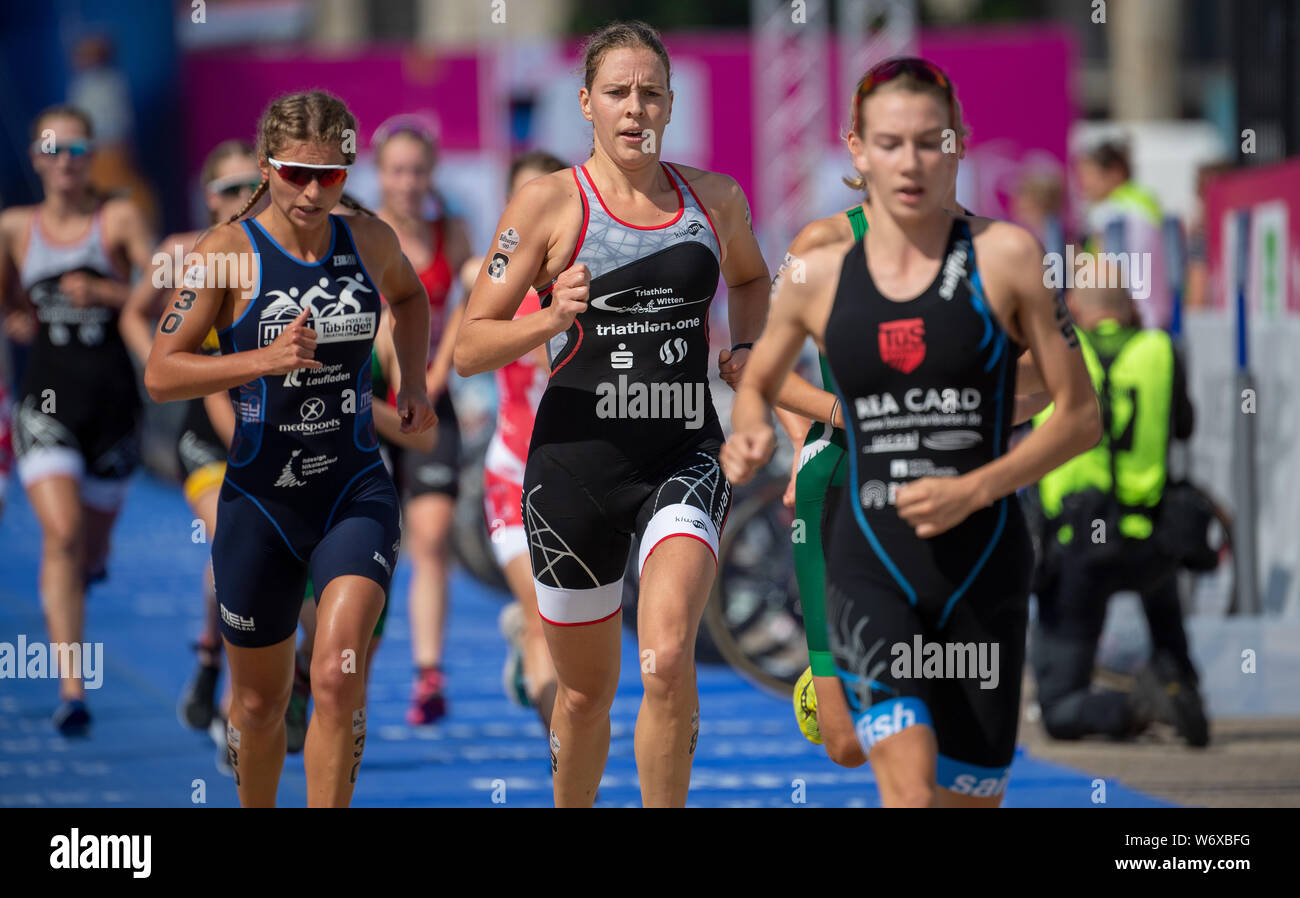 Berlin, Germany. 03rd Aug, 2019. Triathlon: German championship, women ...