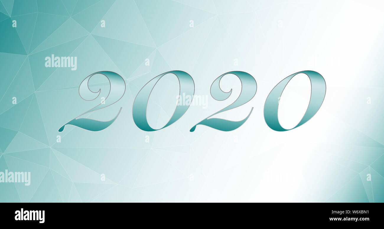 2020 vector wallpaper, greeting card design vector idea Stock Vector ...