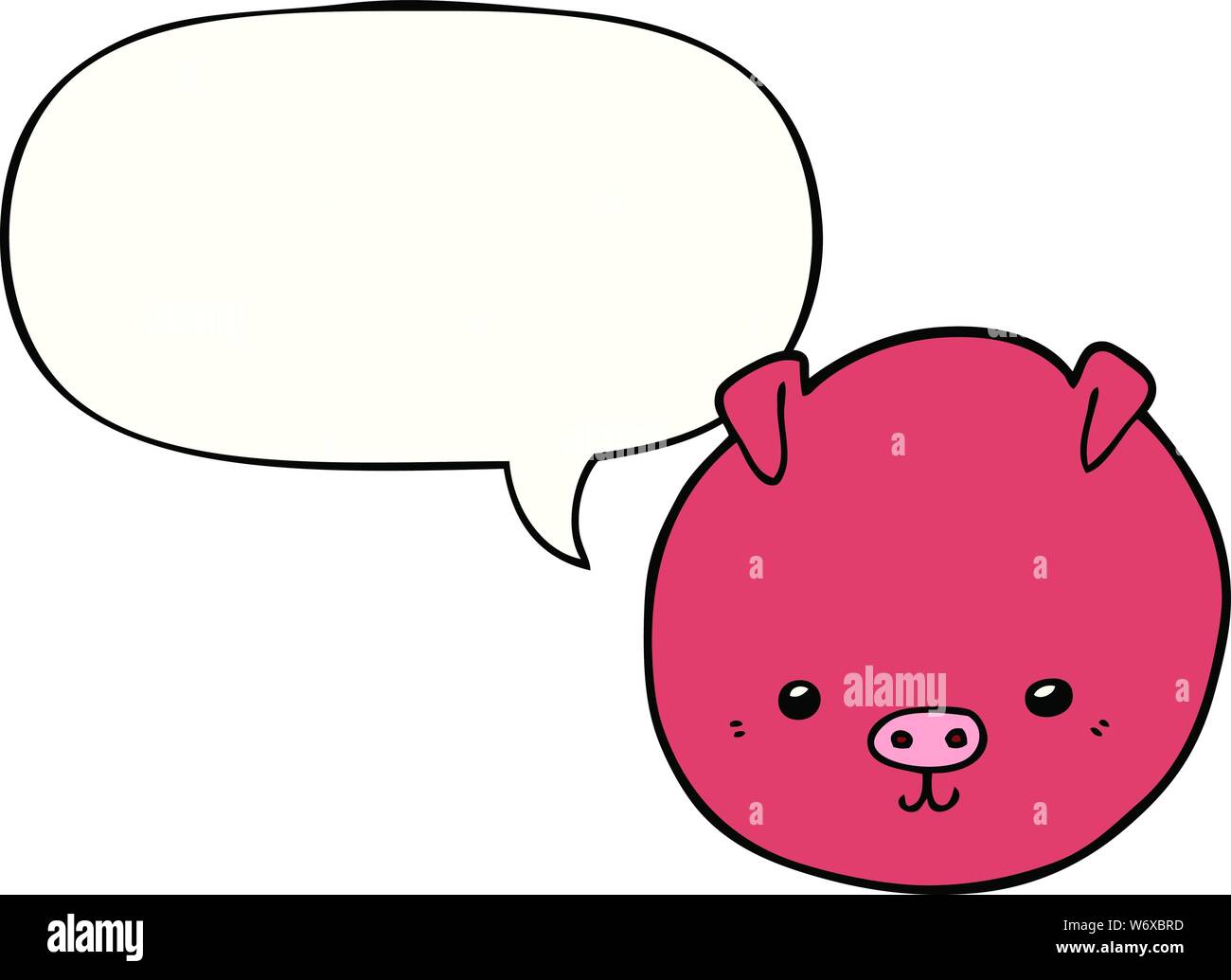 Cartoon pig speech bubble hi-res stock photography and images - Alamy