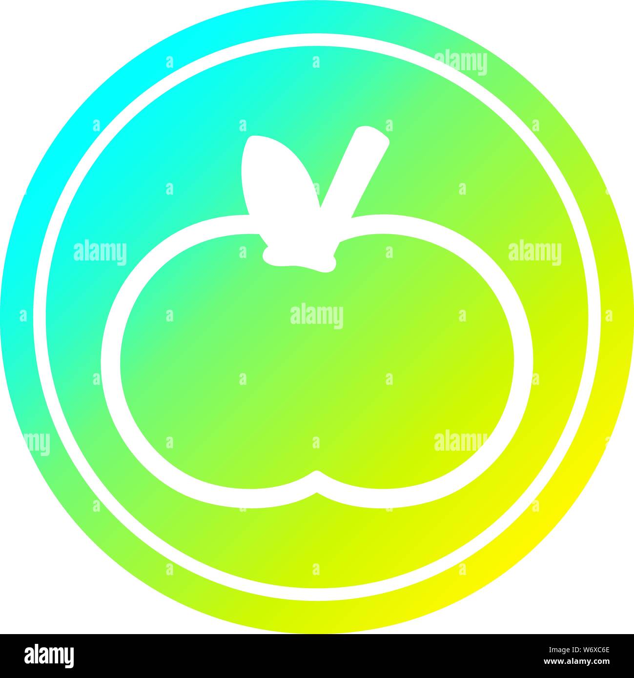 organic apple circular icon with cool gradient finish Stock Vector ...