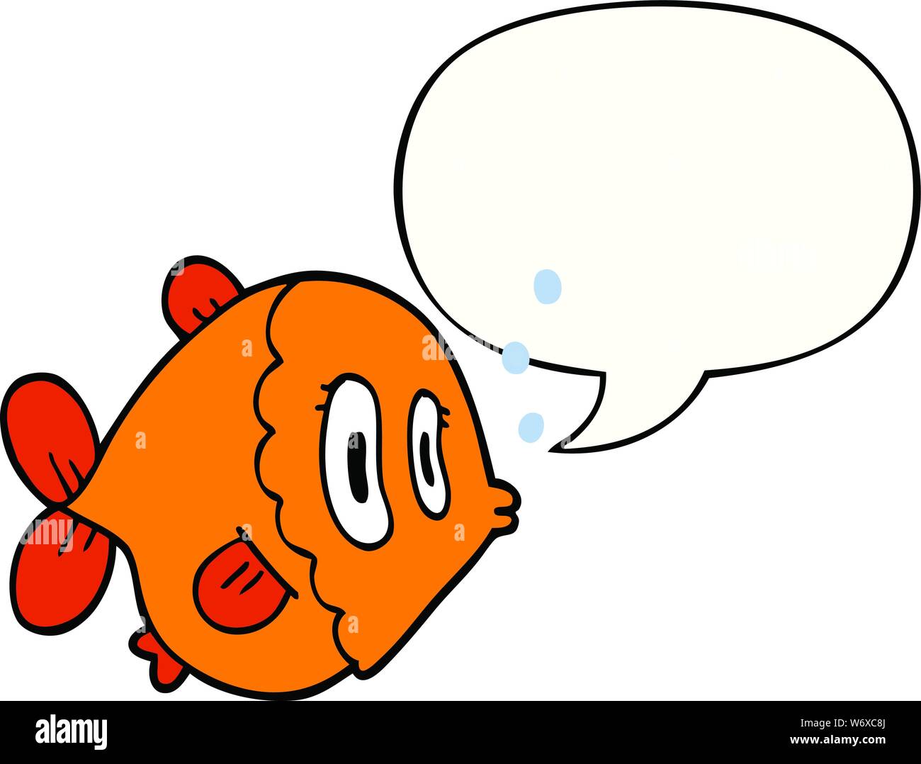 cartoon fish with speech bubble Stock Vector Image & Art - Alamy